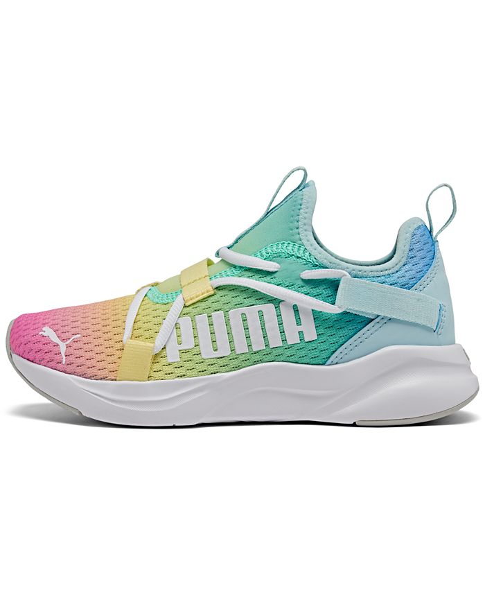 Puma Big Girls Rainbow Softride Rift Rainbow Slip-On Running Sneakers ...