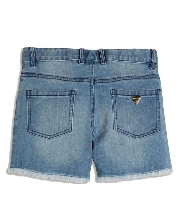 GUESS Big Girls Stretch Denim Embellished Denim Shorts - Macy's