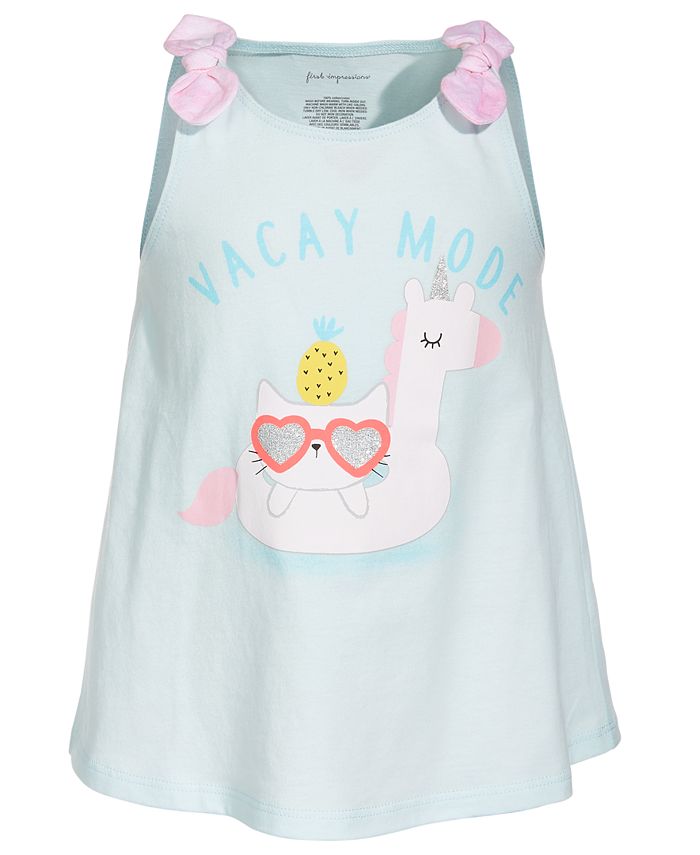 First Impressions Toddler Girls Vacay Cat Cotton Top, Created for Macy ...