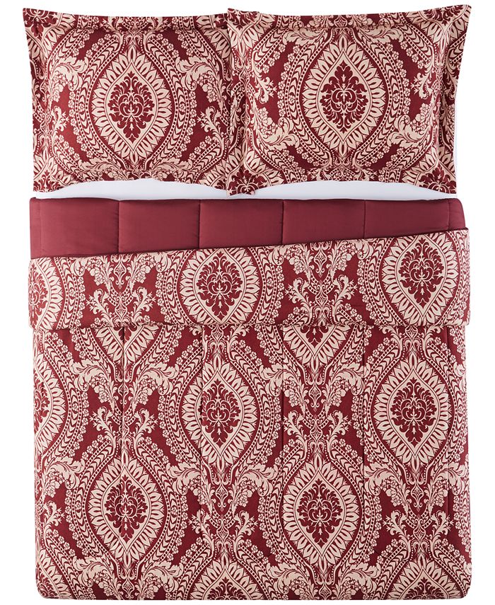 Pem America Jessa 3 Pc Reversible Full Queen Comforter Set Created
