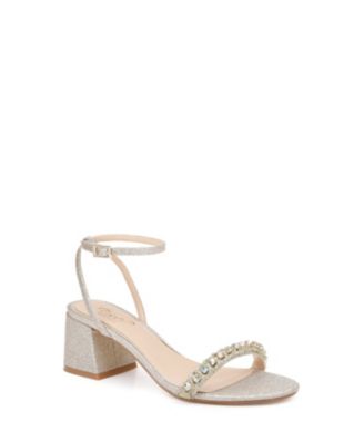 Jewel Badgley Mischka Women's Odonna Block Heel Evening Sandals - Macy's