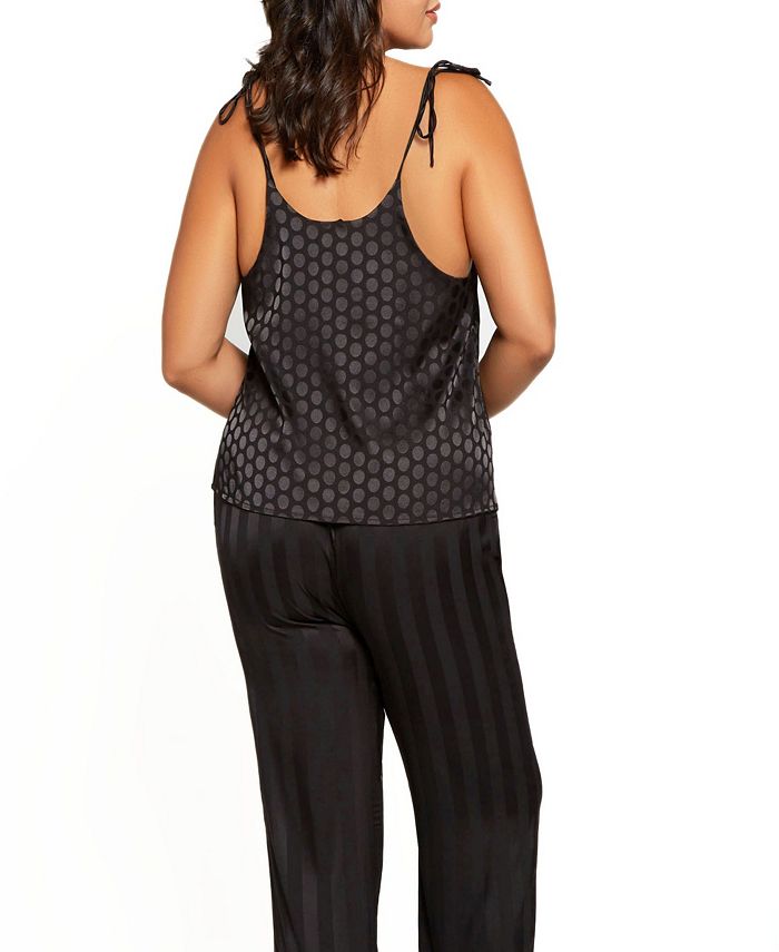 iCollection Plus Size Delphine Circle Cami and Striped Pant, Set of 2 ...