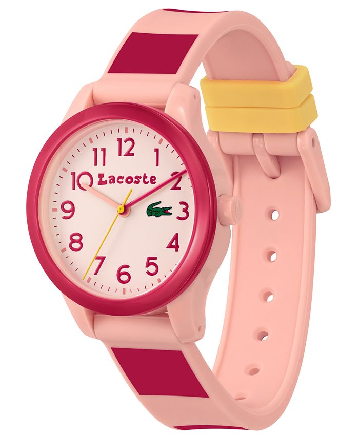 Lacoste Kids' 12.12 Pink & Red Silicone Strap Watch 32mm - Macy's