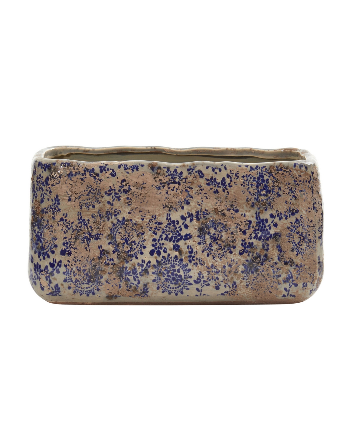 Click here for 10 Tuscan Ceramic Rectangle Planter - Blue prices