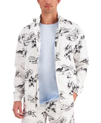 Club Room Men's Tropical-Print Lightweight Jacket, Created for Macy's ...