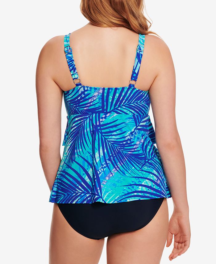 Swim Solutions Triple Tier Tummy Control One Piece Swimsuit Created