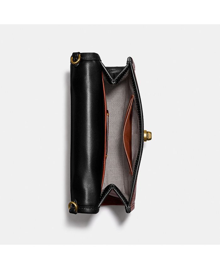 COACH Kip Turn-lock Leather Crossbody & Reviews - Handbags ...