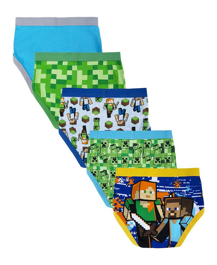 Handcraft Minecraft Big Boys Briefs, Set of 5 - Macy's