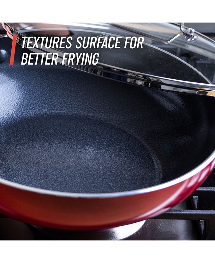 Red Volcano 11" Covered All-Purpose 2-in-1 Nonstick Pan - Macy's