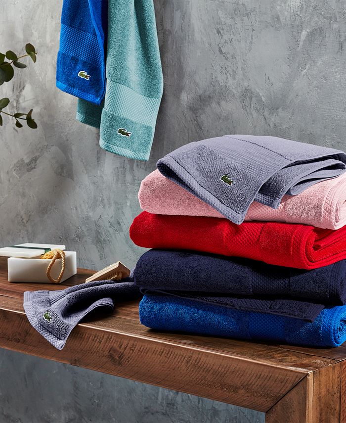 Lacoste Home Heritage Anti-Microbial Supima Cotton Bath Towel, 30" x 54 ...