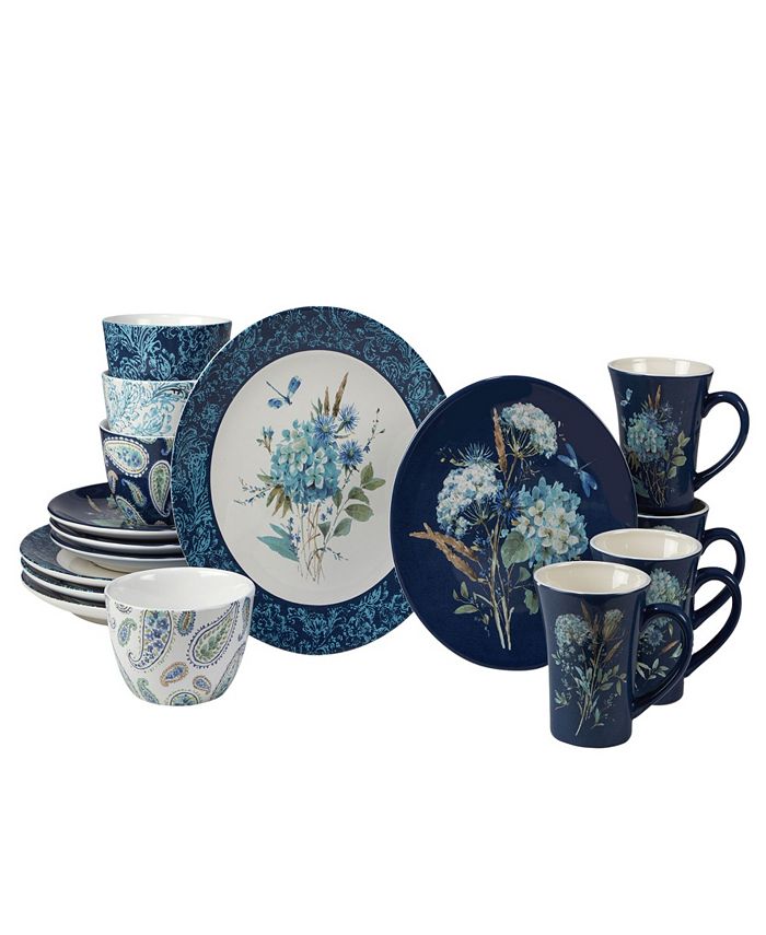 Certified International Bohemian Blue 16 Piece Dinnerware Set - Macy's