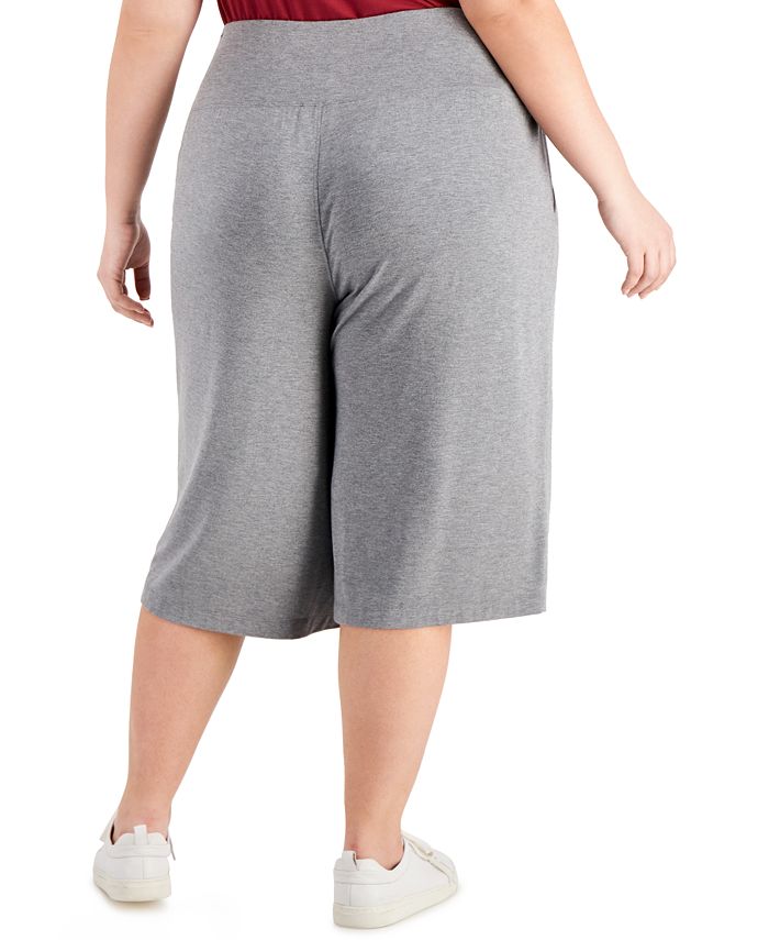 Ideology Plus Size High-Waist Culottes, Created for Macy's - Macy's