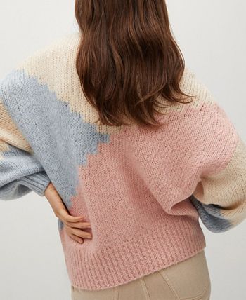 MANGO Multi-Colored Knit Sweater - Macy's