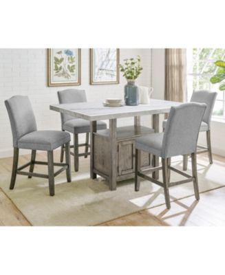 Grayson Counter Height Dining 5-Pc. Set (Rectangular Table & 4 Side Chairs) - Macy's