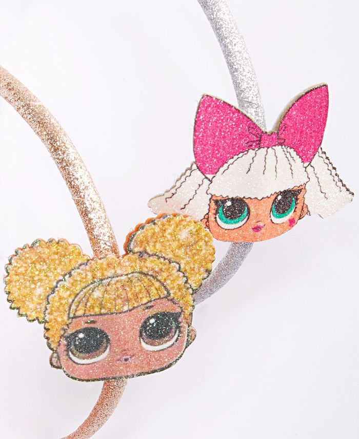 LOL Surprise! Little & Big Girls 2-Pk Glitter Face Headbands Set - Macy's