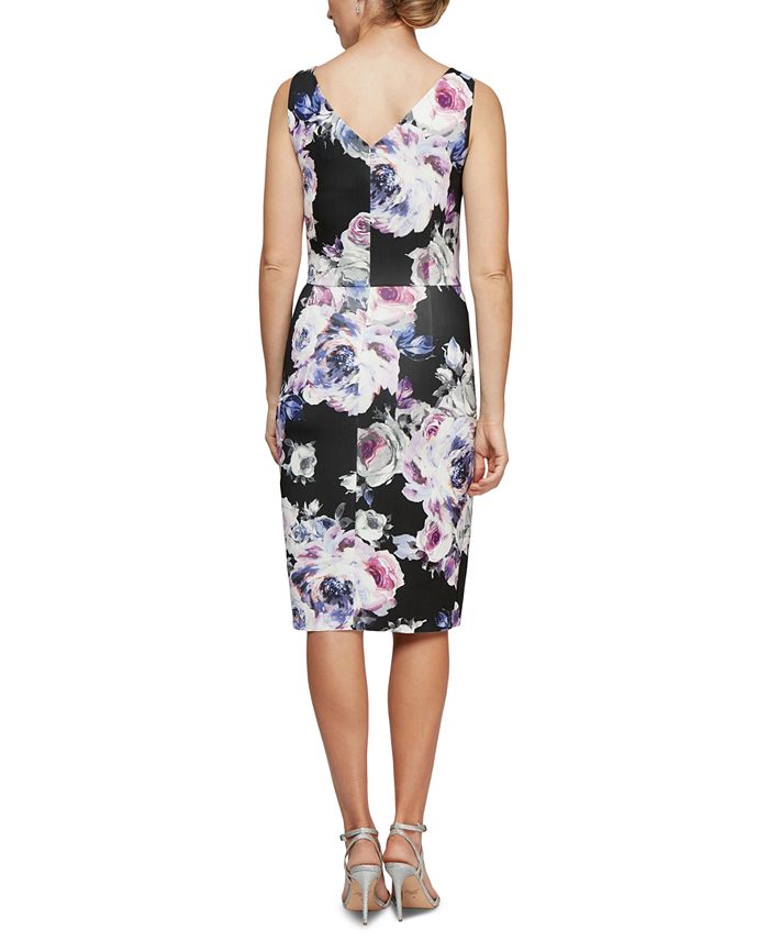 Alex Evenings Embellished Cascade Dress - Macy's