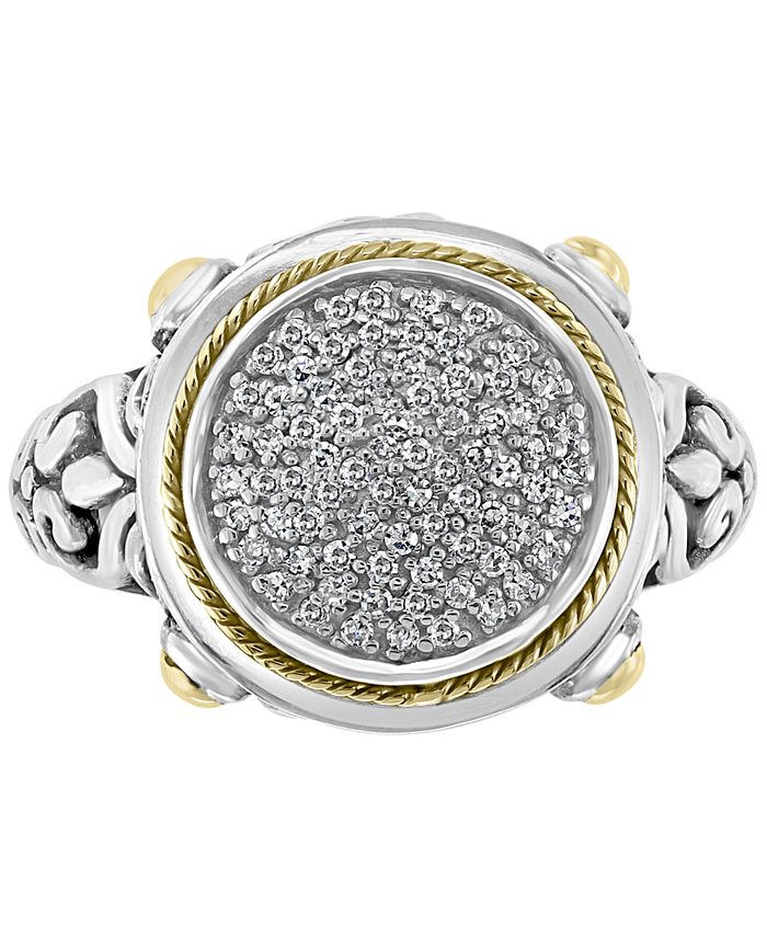 EFFY Collection EFFY® Diamond Cluster Ring (1/4 ct. t.w.) in Sterling ...