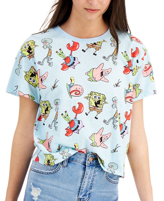 Nickelodeon Juniors' Spongebob Cropped T-Shirt - Macy's