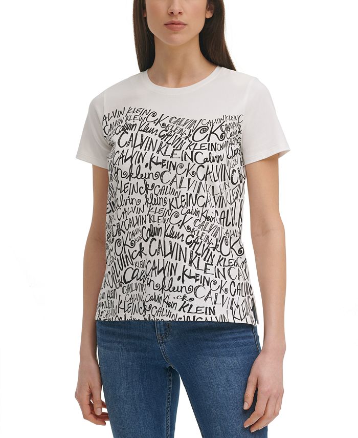 Calvin Klein Logo-Print T-Shirt - Macy's
