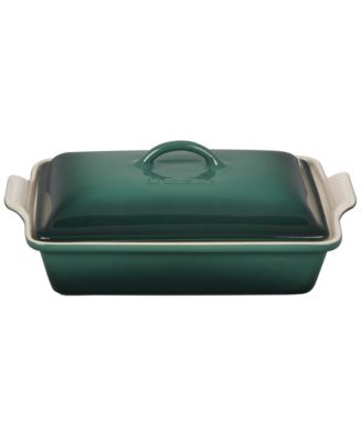 Le Creuset Heritage Stoneware 12" x 9" Covered Rectangular Baking Dish ...