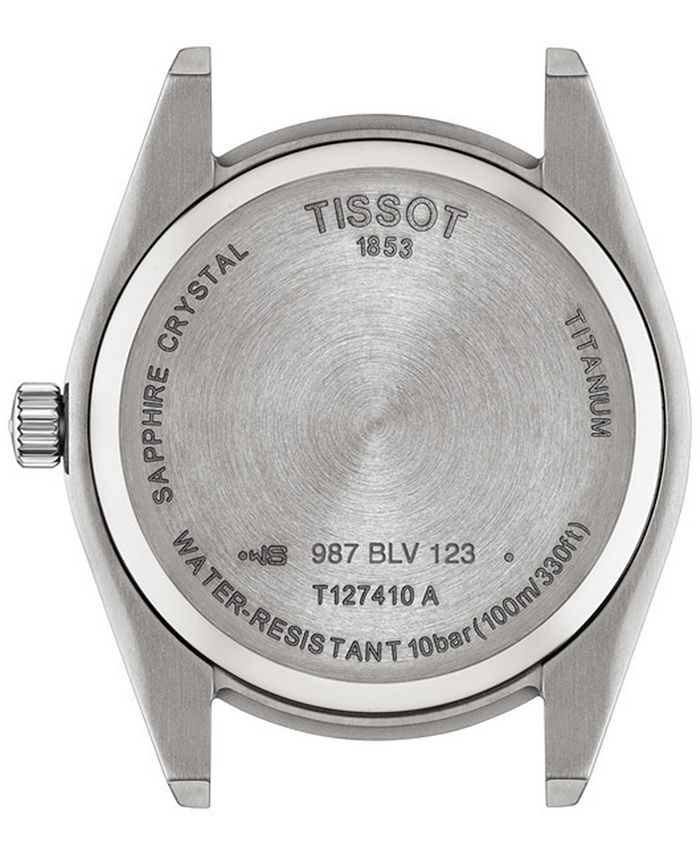Tissot Men's Swiss Gentleman Gray Titanium Bracelet Watch 40mm - Macy's