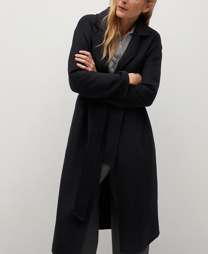 MANGO Handmade Wool Coat - Macy's