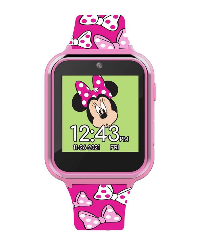 Accutime Minnie Mouse Kid's Touch Screen Pink Silicone Strap Smart ...