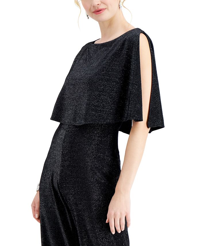 Connected Petite Split-Sleeve Cape Jumpsuit - Macy's