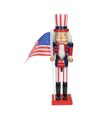 Northlight Patriotic Wooden Uncle Sam Christmas Nutcracker Tabletop ...