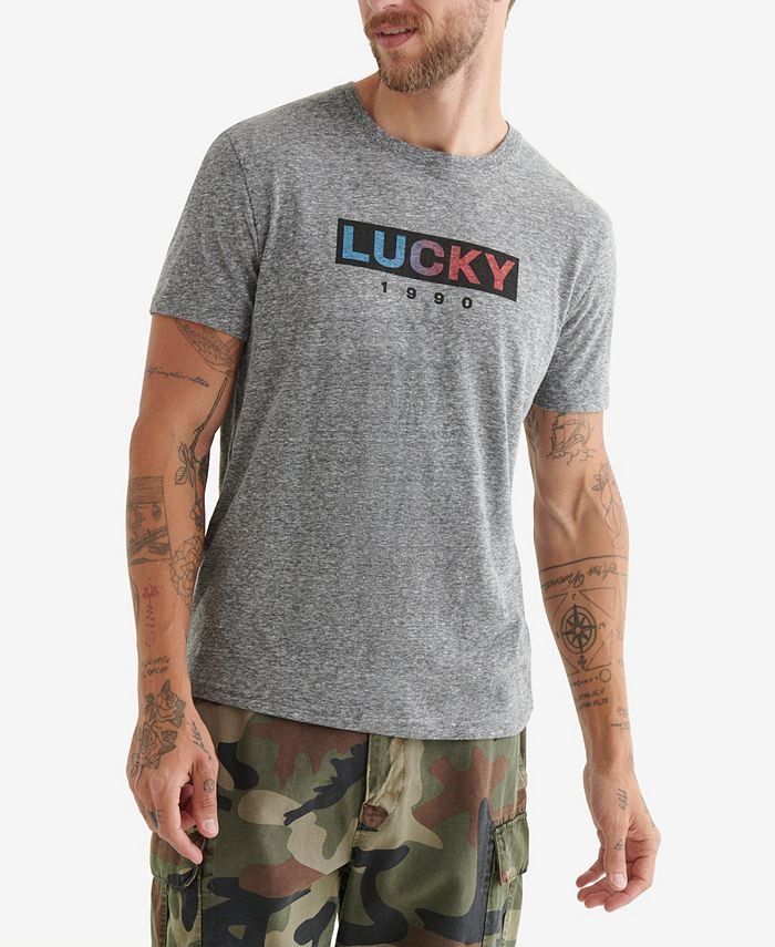 Lucky Brand Men's Lucky Bar Logo T-shirt - Macy's