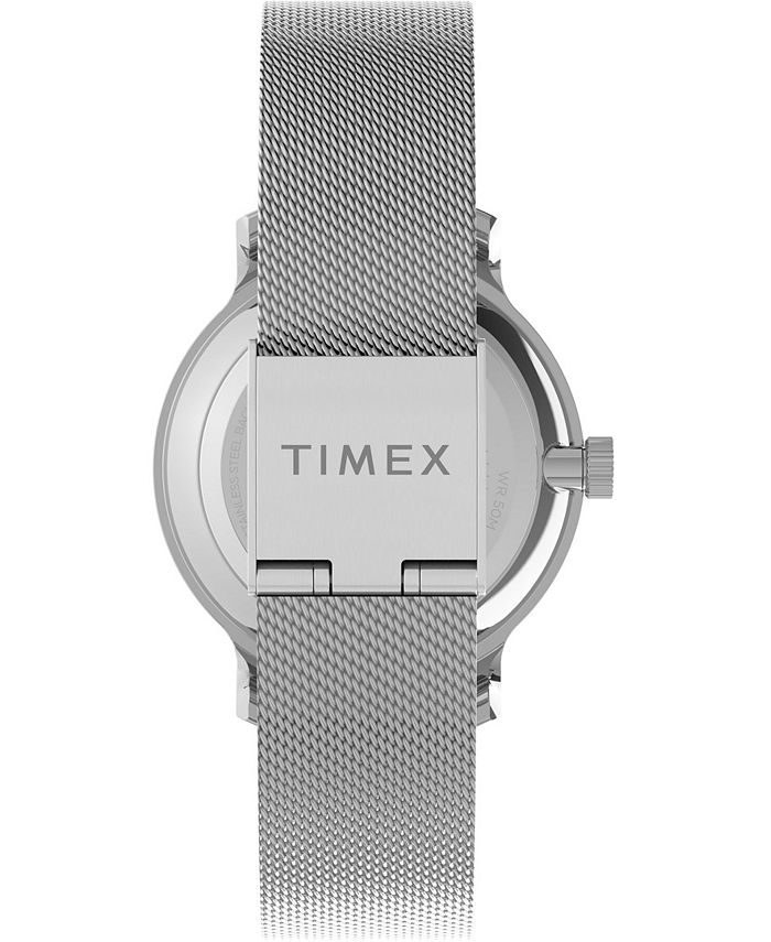 Timex Women's Transcend Silver-Tone Mesh Band Watch 31mm - Macy's
