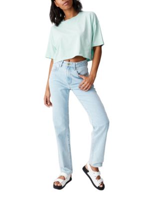 Women's Cropped Boyfriend T-shirt - Macy's