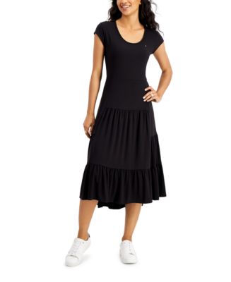 Tommy Hilfiger Tiered Midi Dress - Macy's