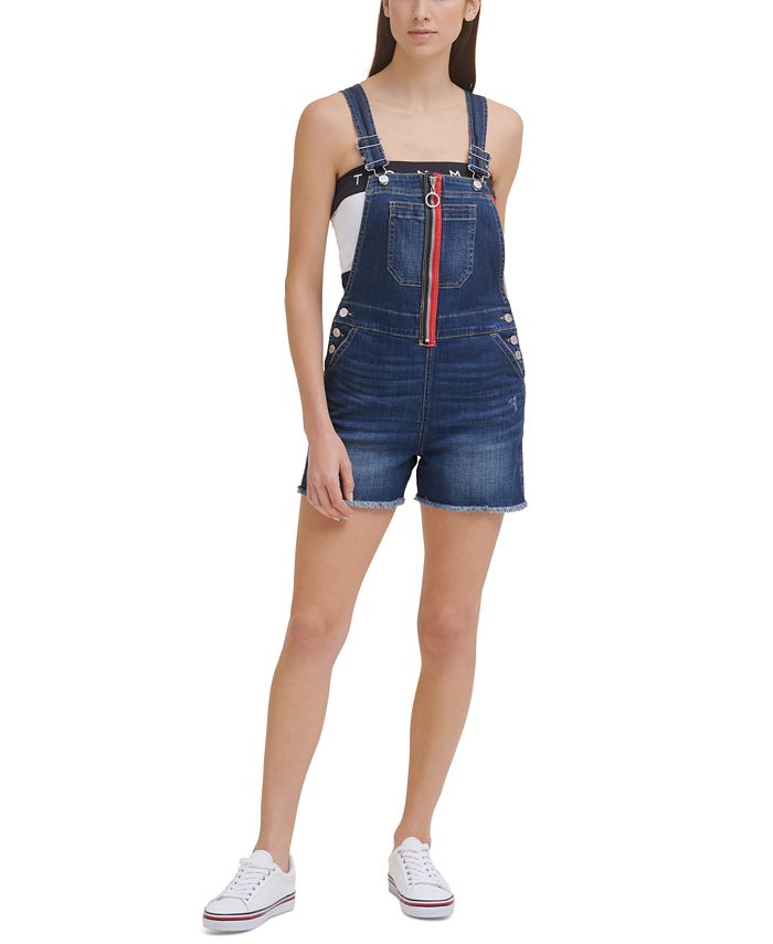 Tommy Jeans Zip-Front Denim Overalls - Macy's