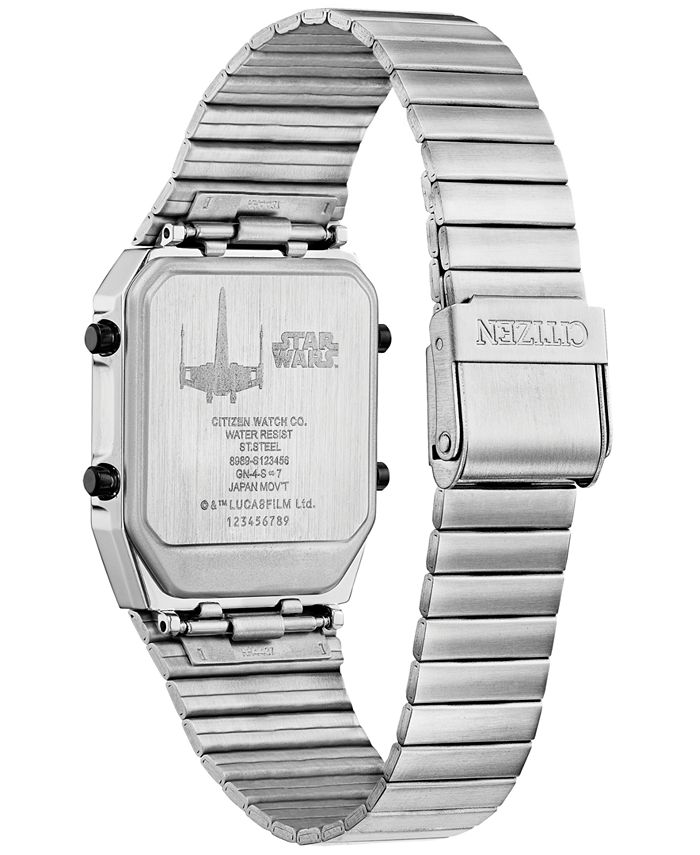 Citizen Rebel Pilot Analog-Digital Silver-Tone Stainless Steel Bracelet ...