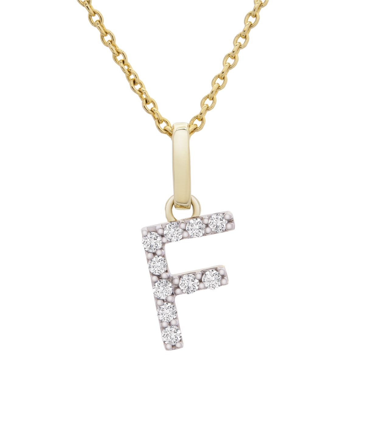 Click here for Diamond Initial Pendant Necklace (1/10 ct. t.w.) i... prices