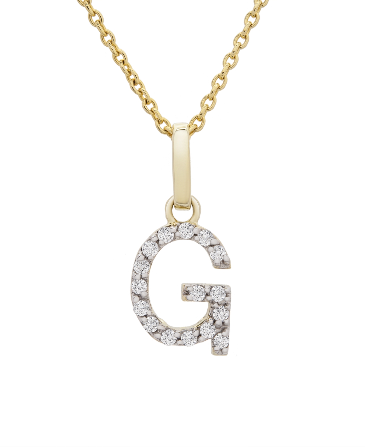 Click here for Diamond Initial Pendant Necklace (1/10 ct. t.w.) i... prices