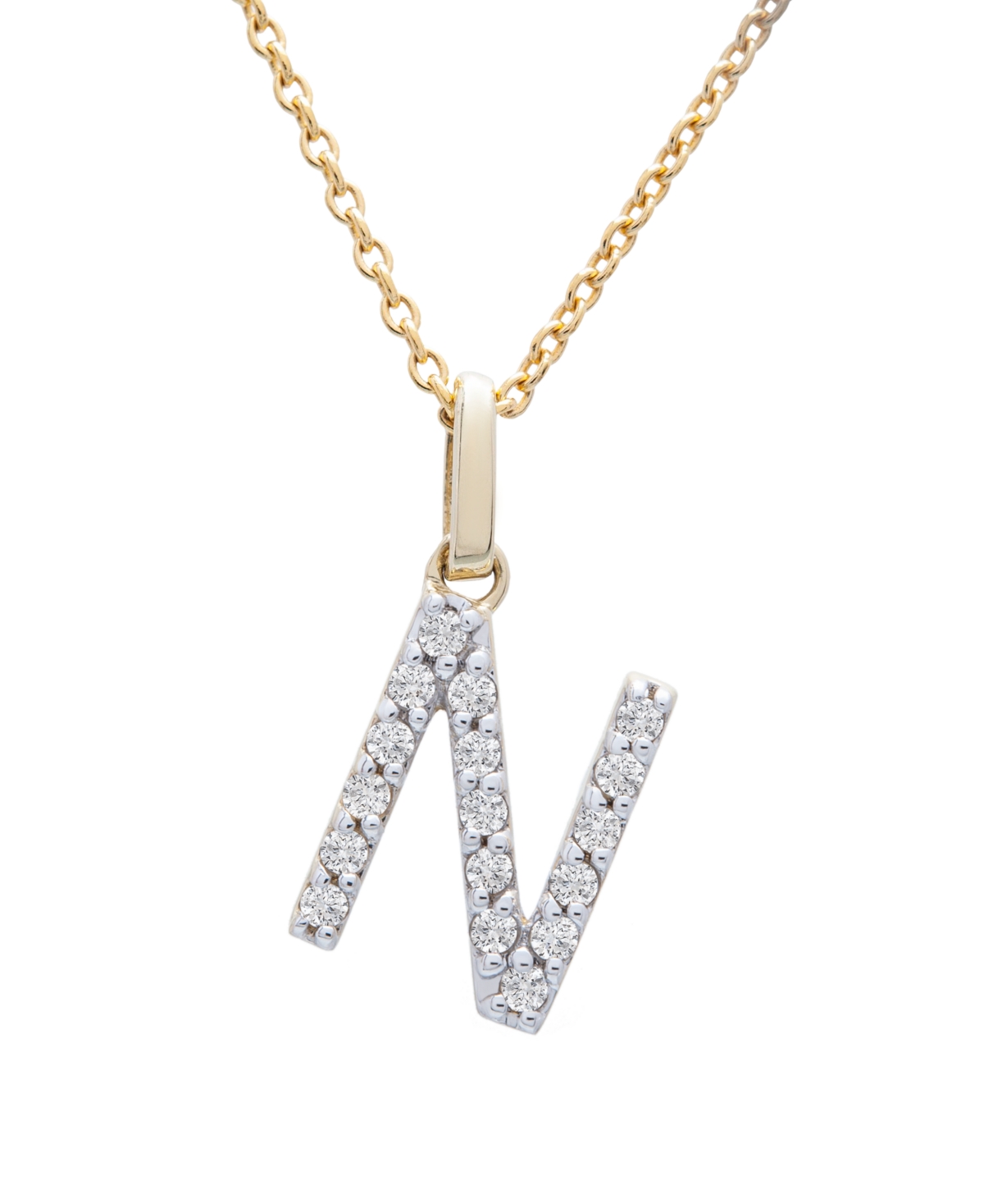 Click here for Diamond Initial Pendant Necklace (1/10 ct. t.w.) i... prices
