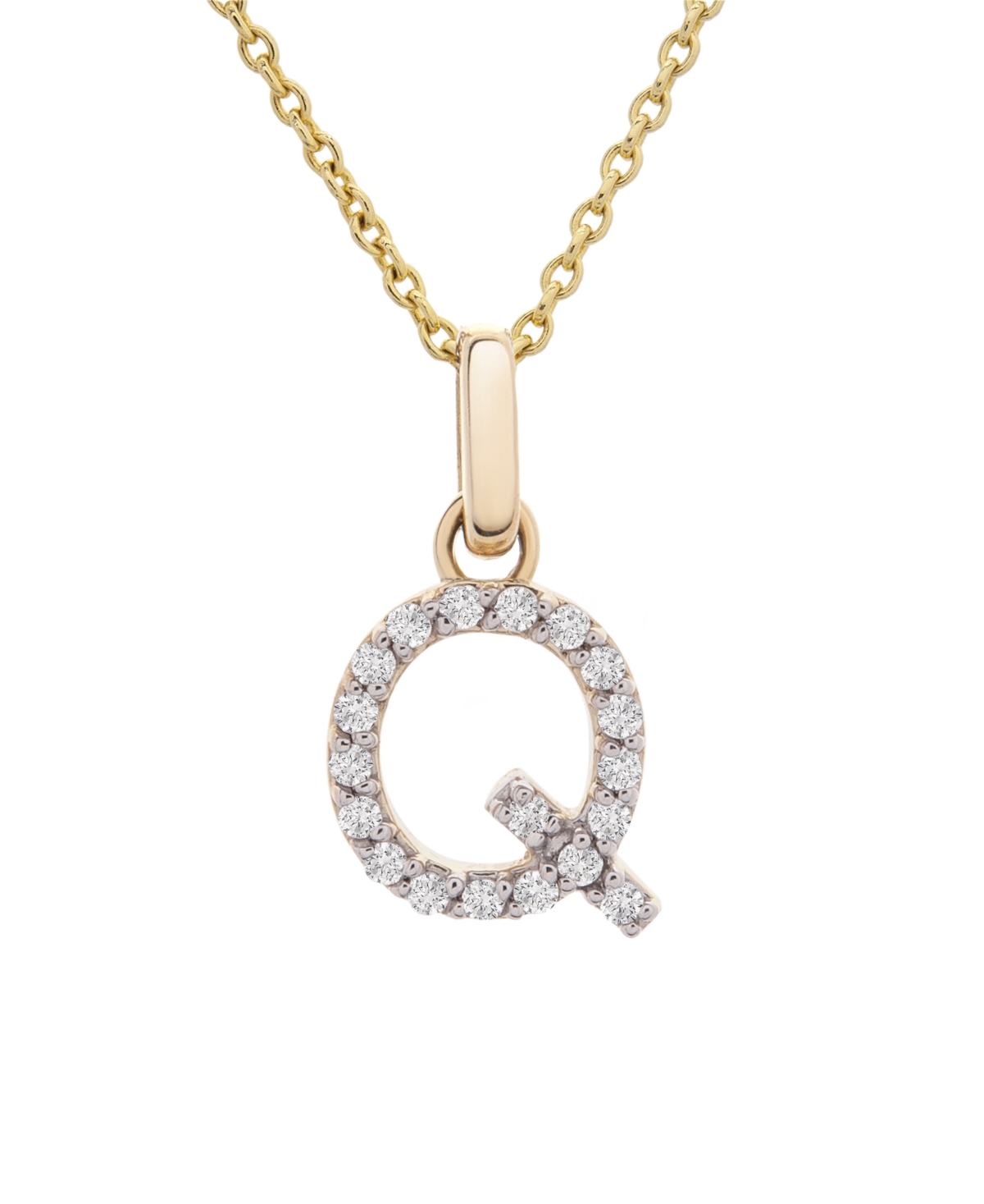Click here for Diamond Initial Pendant Necklace (1/10 ct. t.w.) i... prices