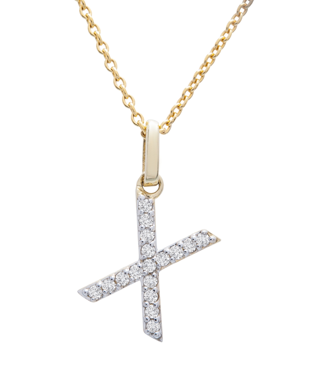Click here for Diamond Initial Pendant Necklace (1/10 ct. t.w.) i... prices