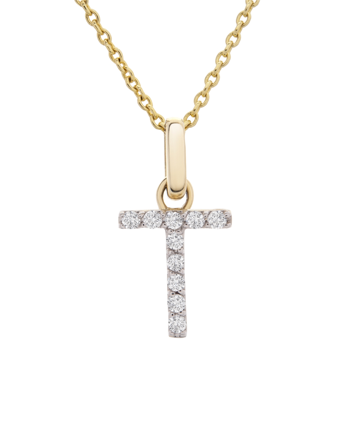 Click here for Diamond Initial Pendant Necklace (1/10 ct. t.w.) i... prices