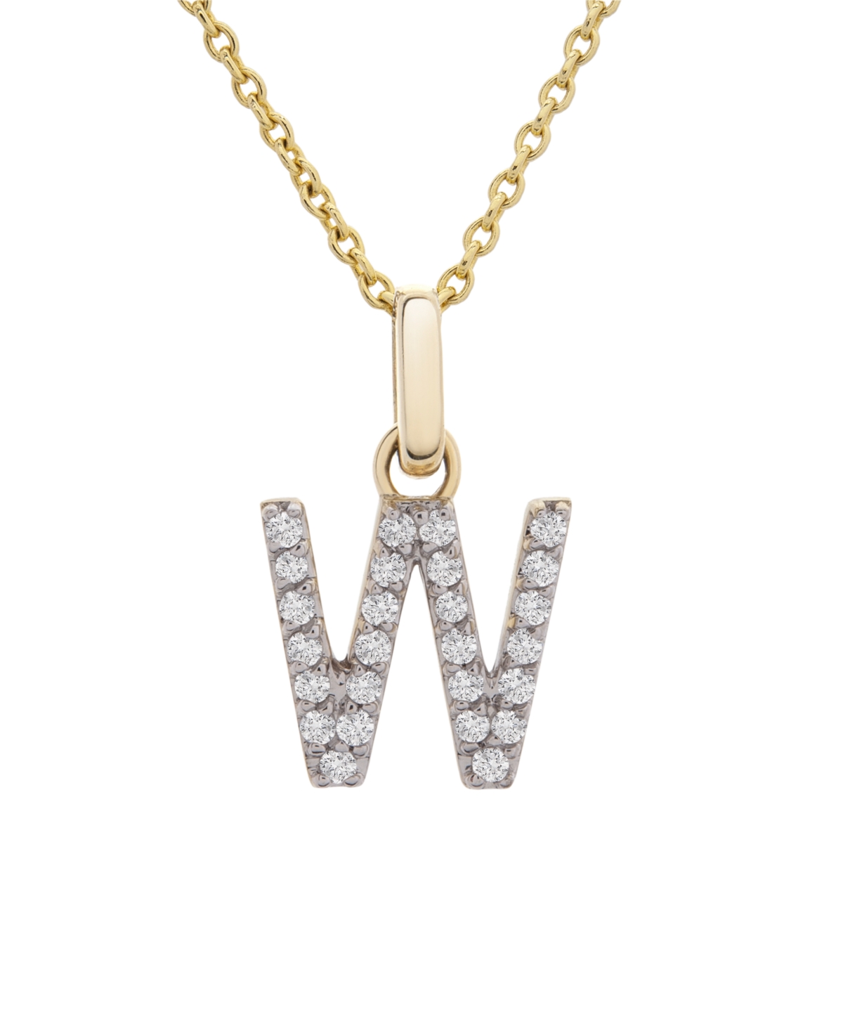 Click here for Diamond Initial Pendant Necklace (1/10 ct. t.w.) i... prices