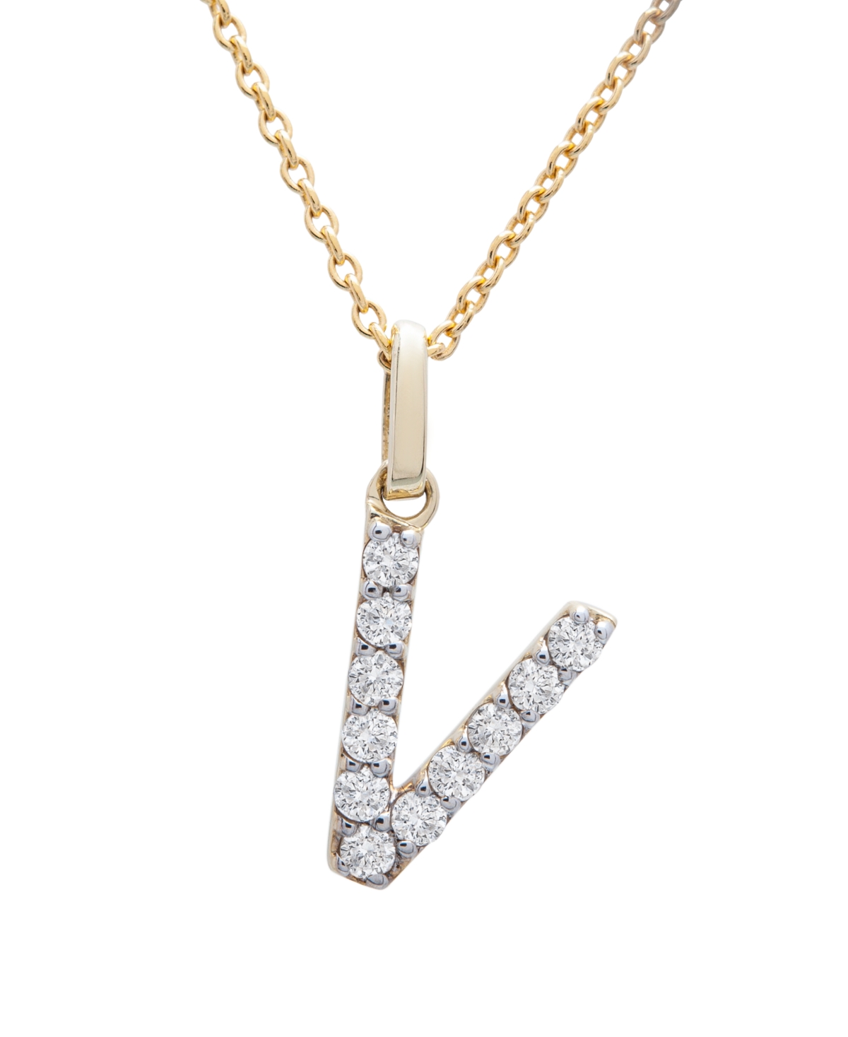 Click here for Diamond Initial Pendant Necklace (1/10 ct. t.w.) i... prices