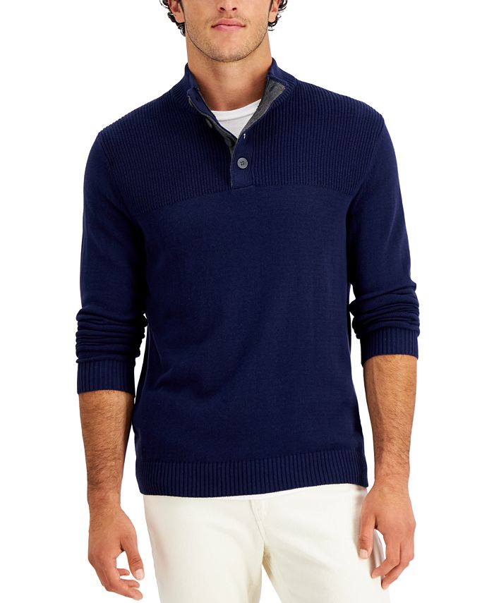 Club Room Men's Ribbed Four-Button Sweater, Created for Macy's ...