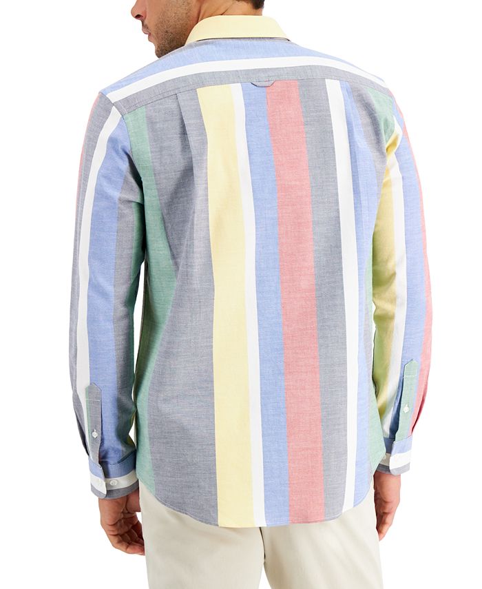 Club Room Men's Striped Oxford Shirt, Created for Macy's - Macy's