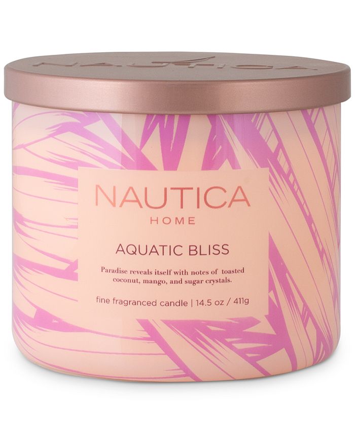 Nautica Aquatic Bliss Candle, 14.5 oz - Macy's