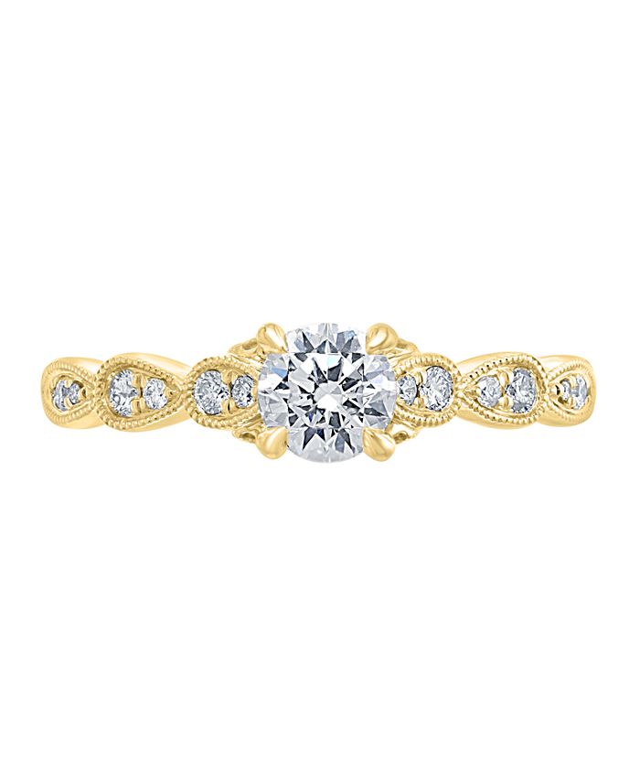 EFFY Collection Effy Diamond Ring (1/2 ct. t.w.) in 14k Yellow Gold ...