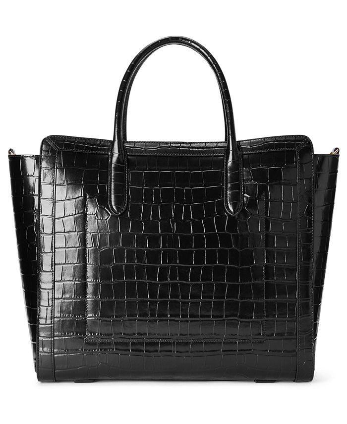 Lauren Ralph Lauren Medium Tyler Tote In Metallic Leather & Reviews ...
