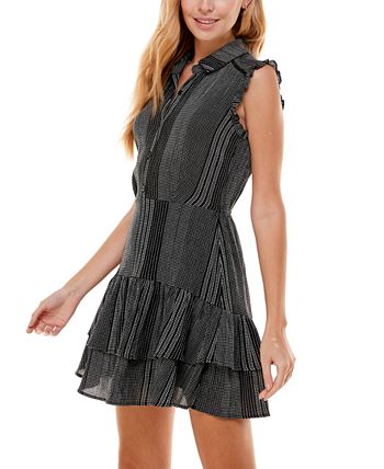 City Studios Juniors' Ruffled-Hem Fit & Flare Dress - Macy's