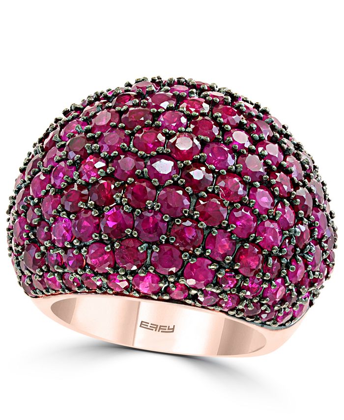 EFFY Collection EFFY® Ruby Dome Ring (9-7/8 ct. t.w.) in 14k Rose Gold ...